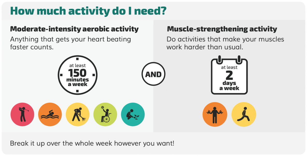 How Much Physical Activity Do Older Adults Need Nv Snap Education